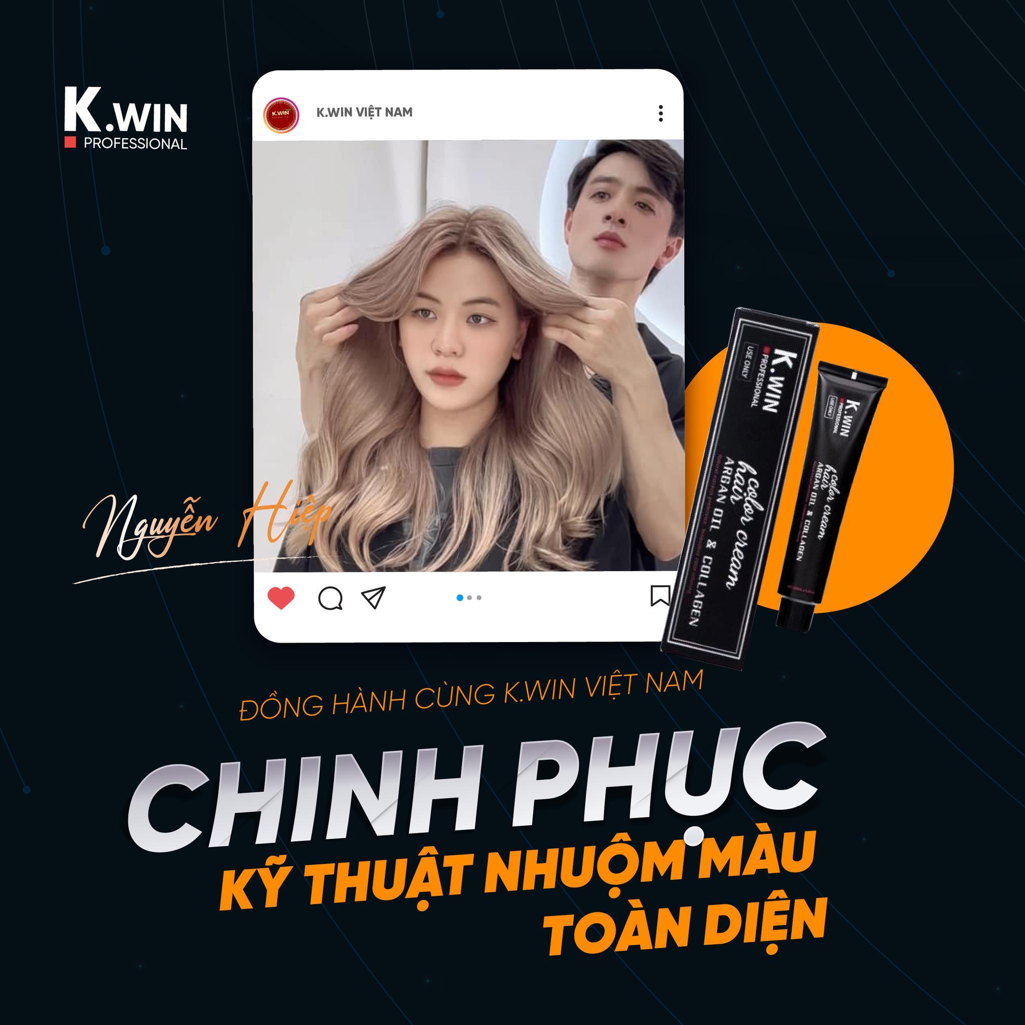K.win Việt nam kết hợp cùng chuyên gia Nguyễn Hiệp mang đến khóa học màu nhuộm toàn diện